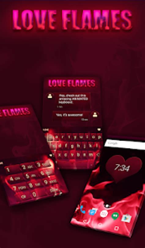 Android Için Love Flames Animated Keyboard İndir