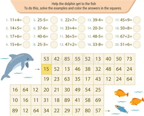 Labyrinthe Mathématique Pour Trouver La Façon De Résoudre Les Exemples
