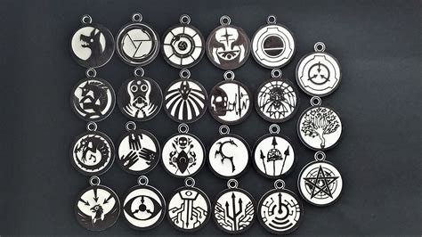 Keychain Scp Foundation Series 1 Mtf And Goi Logos 23 Designs Etsy