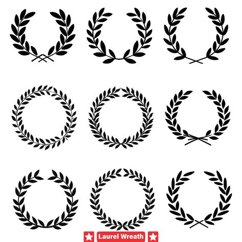 Vintage Laurel Wreath Vector Collection Classic Flourishes For