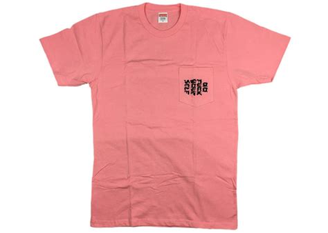 Supreme Go Fuck Yourself Pocket Tee Pink Ss17