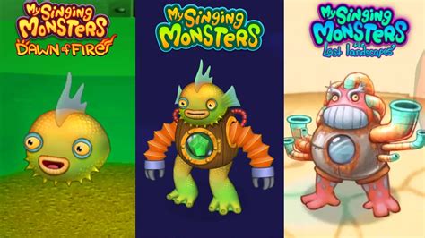 ALL Dawn Of Fire Vs My Singing Monster Vs The Lost Lanscapes Compare