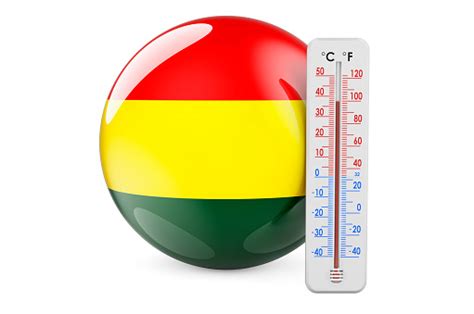 볼리비아 국기와 온도계입니다 볼리비아의 열은 개념입니다 3d 렌더링 0명에 대한 스톡 사진 및 기타 이미지 0명 3차원