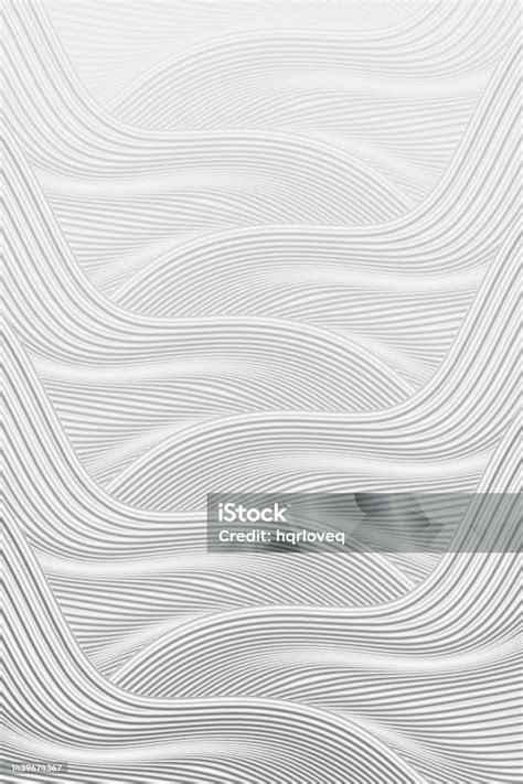 3d 렌더링 파형 회백색 풍경화 선 질감 질감 배경 3차원 형태에 대한 스톡 벡터 아트 및 기타 이미지 3차원 형태 개념 고급 Istock