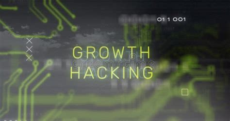Growth Hacking Text Animation Over Green Circuit Board Design Stock Footage Video Of Digital