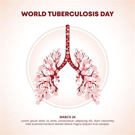 Premium Vector World Tuberculosis Day Background With An Illustrator Of A Lung And Tuberculosis