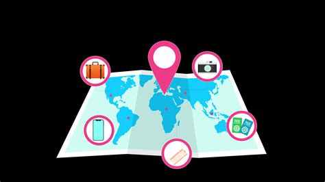 Travel Animation Summer Vacations Tourism Concept Essential Items For