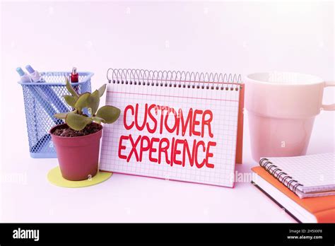 Writing Displaying Text Customer Experience Business Approach Product Of Interaction Between