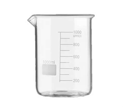 Round 1000ml Borosilicate Glass Beaker Size 10cm At Rs 150piece In