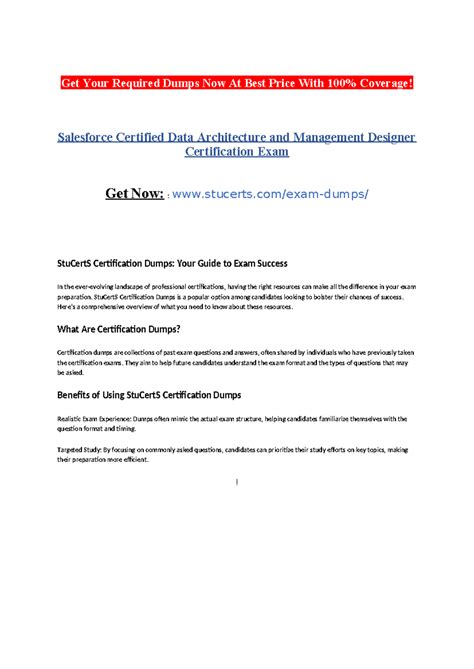 Salesforce Certified Data Architecture And Management Designer Certification Exam Get Your