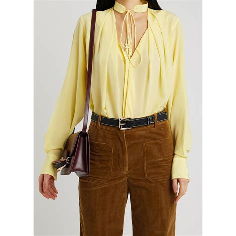 Chloé Edith Black Leather Belt Editorialist