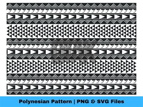 Polynesian Pattern Svg And Png Graphic Polynesian Tribal Etsy