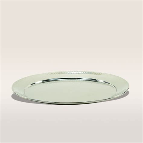 20 Round Hammered Tray Party Reflections Inc