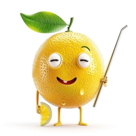 Cheerful Lemon Characters Assortment Premium Ai Generated Image