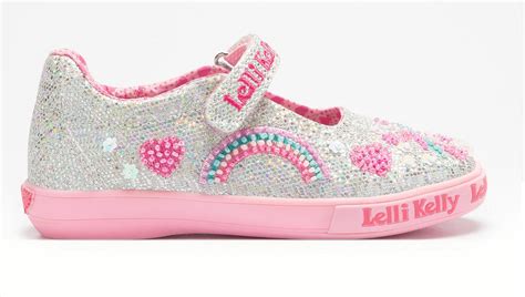 Lelli Kelly Lk 4158 Luce Silver Glitter Unicorn Dolly Shoes Lelli