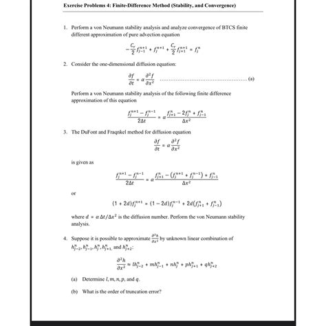 Solved Exercise Problems 4 Finite Difference Method
