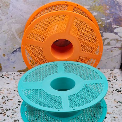 Gyroid Pattern Reusable Spool Bambu Lab Refill Compatible Filament Saver Remixed By Gyroid