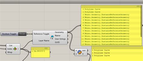 Grasshopper 通过图层引用线条 报错：“ Data Conversion Failed From Guid To Curve