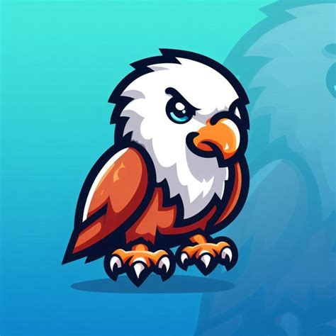 Cute Eagle Mascot Cartoon Illustration Premium Ai Generated Image