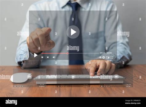 Businessman Hands Using Mouse And Keyboard Computer For Streaming