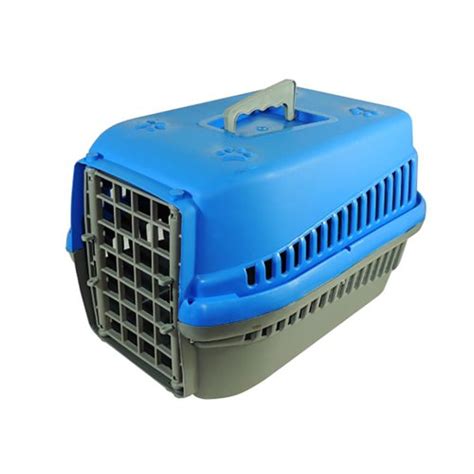 Caixa De Transporte Furacão Pet Azul Loja Agropecuária