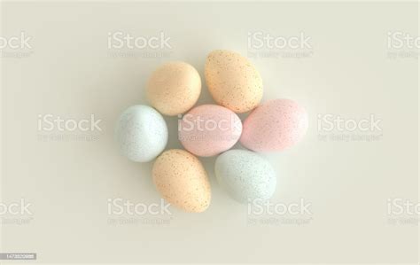 파스텔 색상의 얼룩덜룩 한 부활절 달걀 배경 3d 렌더링 행복한 부활절 달걀 큰 사냥 또는 판매 배너 3차원 형태에 대한 스톡 사진 및 기타 이미지 Istock