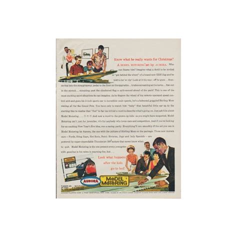 1963 Aurora Model Motoring Vintage Ad What He Really Wants
