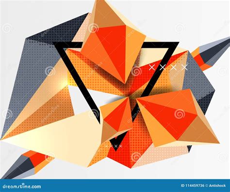 3d Polygonal Elements Abstract Background Stock Vector Illustration Of Graphic Design 114459736