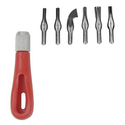 Linoleum Block Cutters With 6 Different Blades Buy Linoleum Block