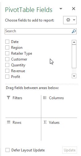 Preparing Source Data For Pivot Table