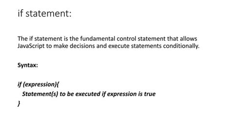 Javascript Conditional Statements PPT