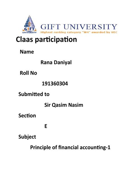 Rana Daniyal Pdf Debits And Credits Financial Services