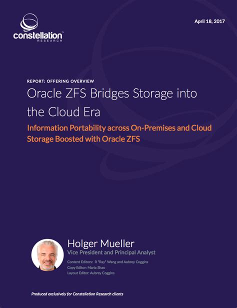Oracle Zfs Bridges Storage Into The Cloud Era Constellation Research Inc