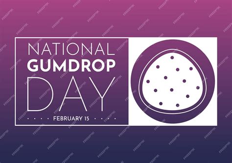 Premium Vector National Gumdrop Day On February 15 With Holiday Of