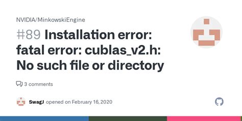 installation error fatal error cublas v2 h no such file or directory