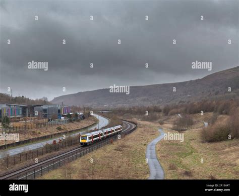 Transport For Wales Class 170 Turbostar Train On The Ebbw Vale Line