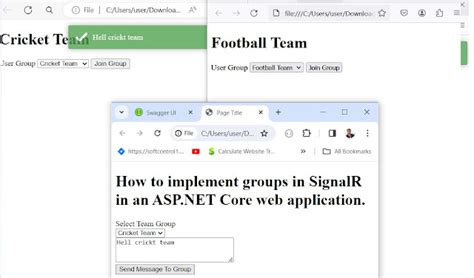 Aspnet Core Signalr How To Join And Remove A Group And Send To A Group