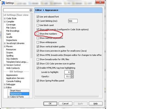 How Can I Permanently Enable Line Numbers In Intellij Stack Overflow