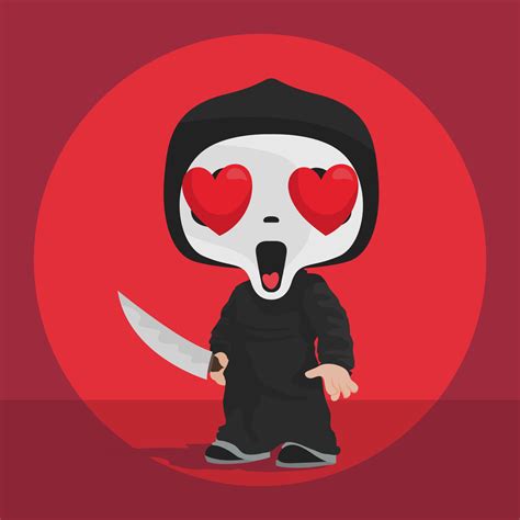 A Grim Reaper Character In Love 12049057 Vector Art At Vecteezy