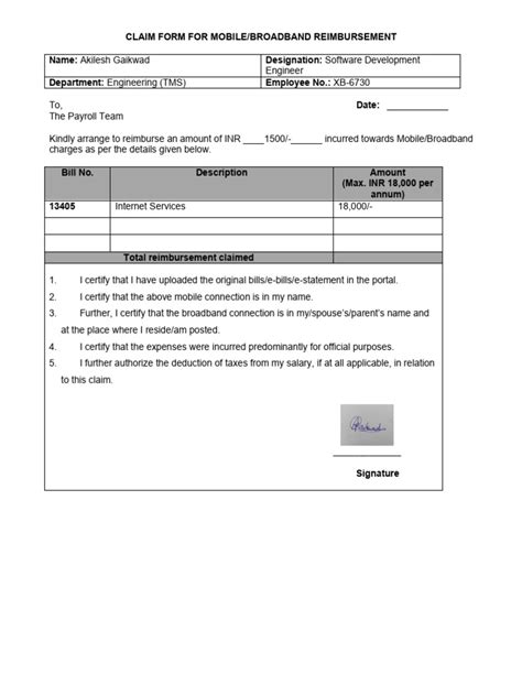 Internet Bill Pdf