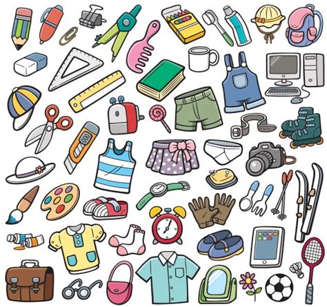 Large Set Different Objects Royalty Free Vector Image