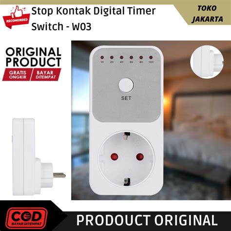 Cod Stop Kontak Digital Pengaturan Timer Switch Universal Woopower