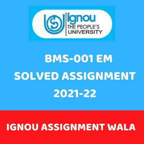 Ignou Bms 001 Solved Assignment 2021 22 Ignou Assignment Wala