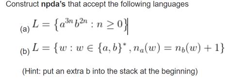 Solved Construct Npda S That Accept The Following Languages Chegg