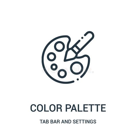 Color Palette Icon Vector From Tab Bar And Settings Collection Thin
