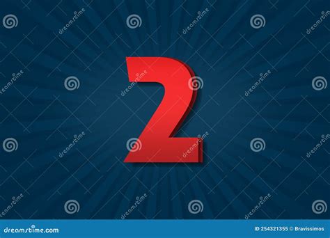 2 Two Number Count Template Poster Design Event Letter Stock Illustration Illustration Of