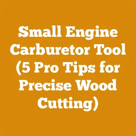 Small Engine Carburetor Tool (5 Pro Tips For Precise Wood Cutting)