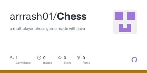 Github Arrrash Chess A Multiplayer Chess Game Made With Java