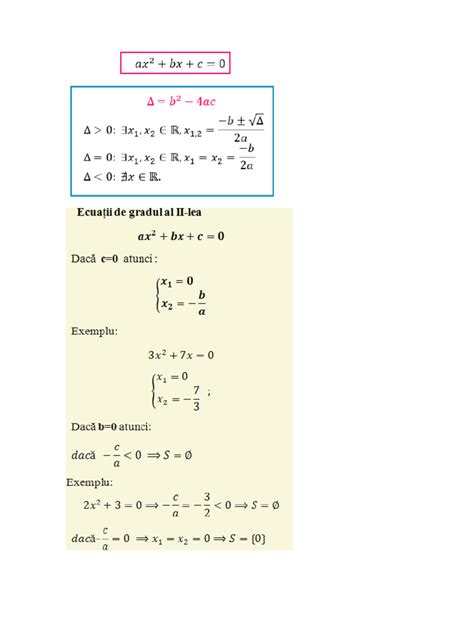 Ecuatii De Gradul Ii Pdf