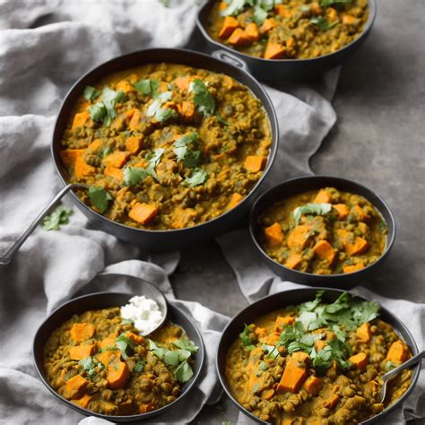Spinach Sweet Potato And Lentil Dhal Recipe
